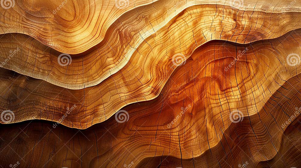 Wavy Wood Grain Texture Close Up Stock Illustration - Illustration of ...