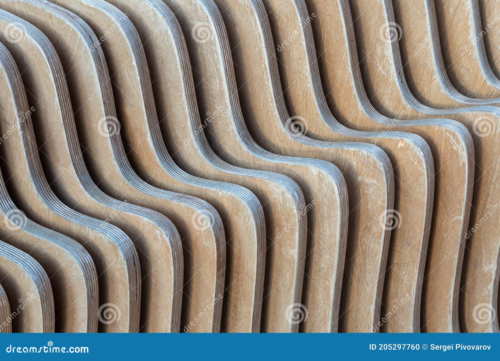 Wavy Wood Texture Vertical Lines Bending Dark Beige Background Stock ...