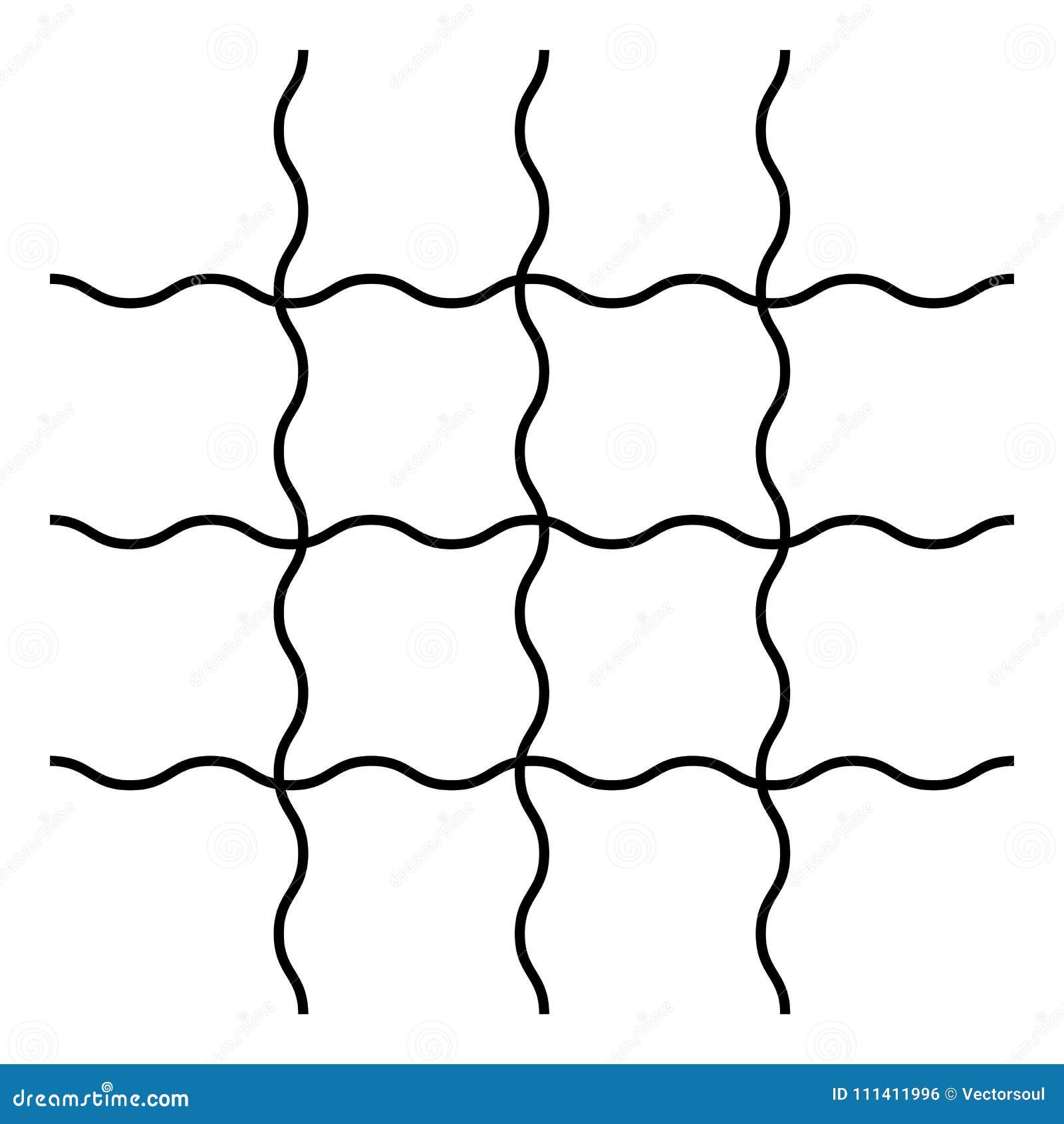 Wavy, Zig Zag, Criss Cross Grid Pattern Stock Vector - Illustration of ...