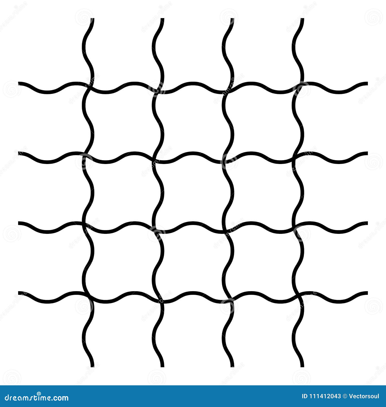 Wavy, Zig Zag, Criss Cross Grid Pattern Stock Vector - Illustration of ...