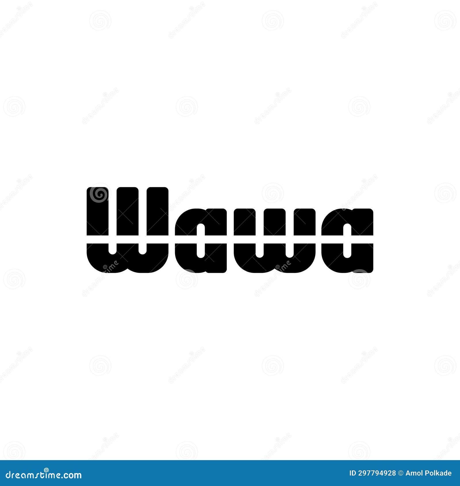 Wawa Typography Vector Monogram Illustration Stock Vector ...