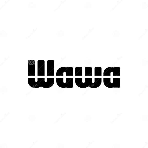 Wawa Typography Vector Monogram Illustration Stock Vector ...