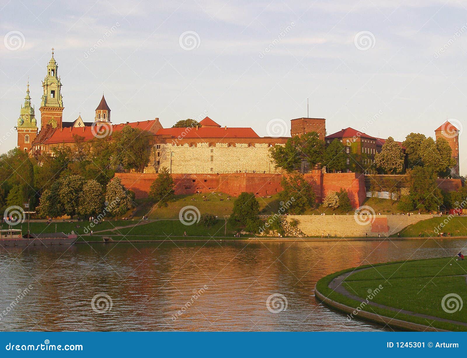 Wawel Castle in Cracow stock image. Image of krakow, historical - 1245301
