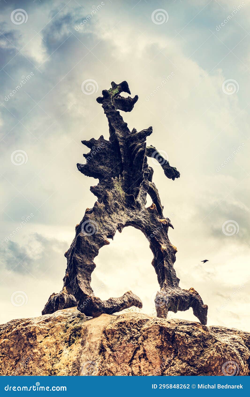 Wawel Dragon Statue in Cracow, Poland Stock Photo - Image of dragon ...