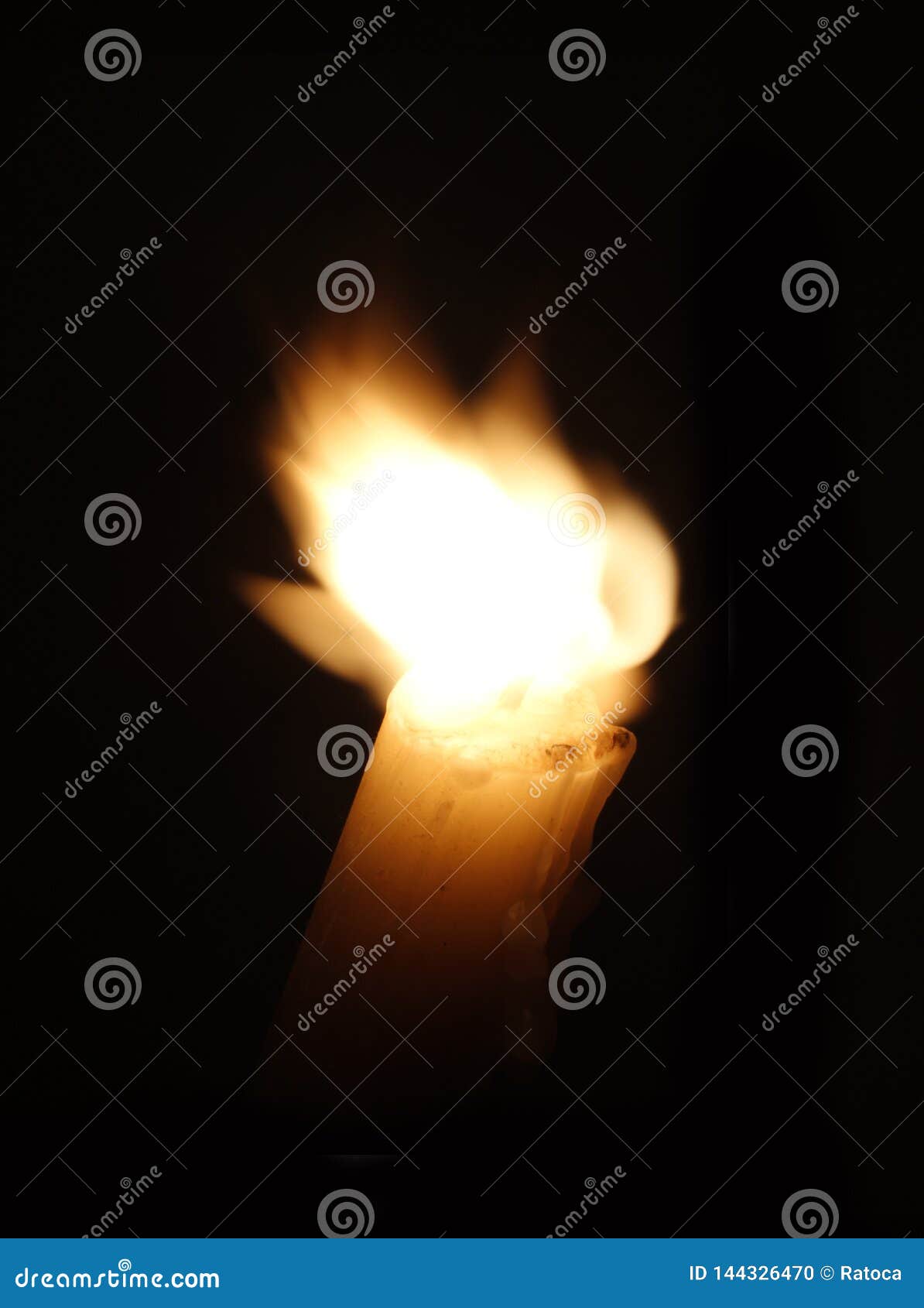 Wax candle flame stock photo. Image of yellow, glowing - 144326470