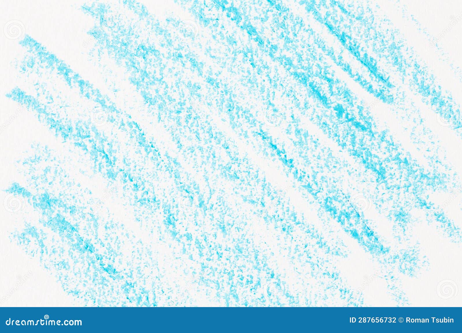 Wax Crayon Hand Drawing Blue Background Stock Photo - Image of cutout ...