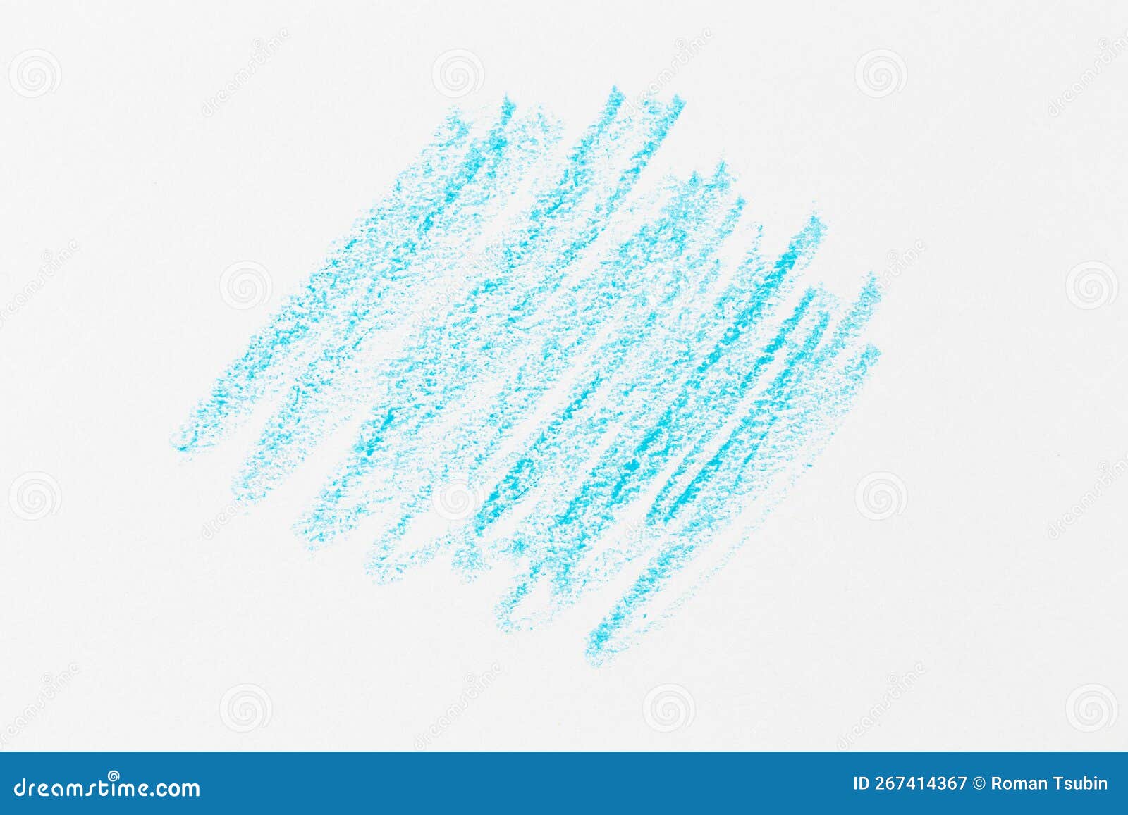 Wax Crayon Hand Drawing Blue Background Stock Image - Image of scrap ...