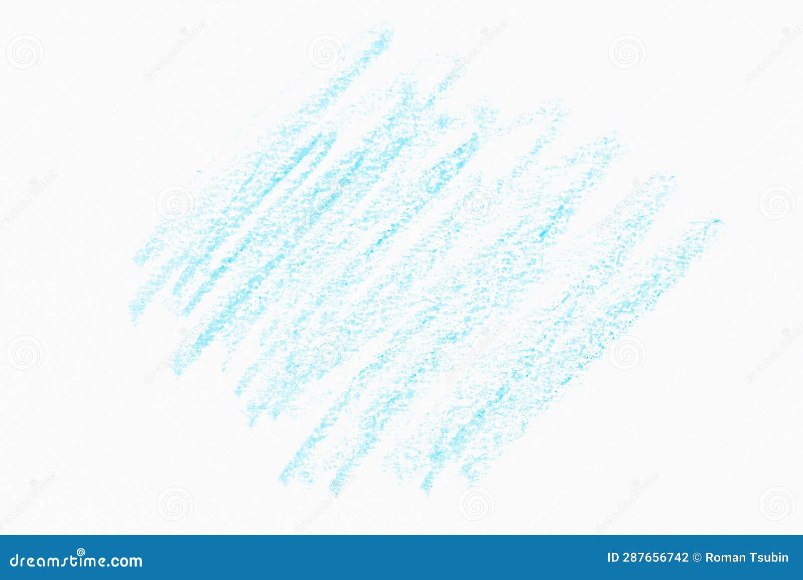 Wax Crayon Hand Drawing Blue Background Stock Photo - Image of creative ...