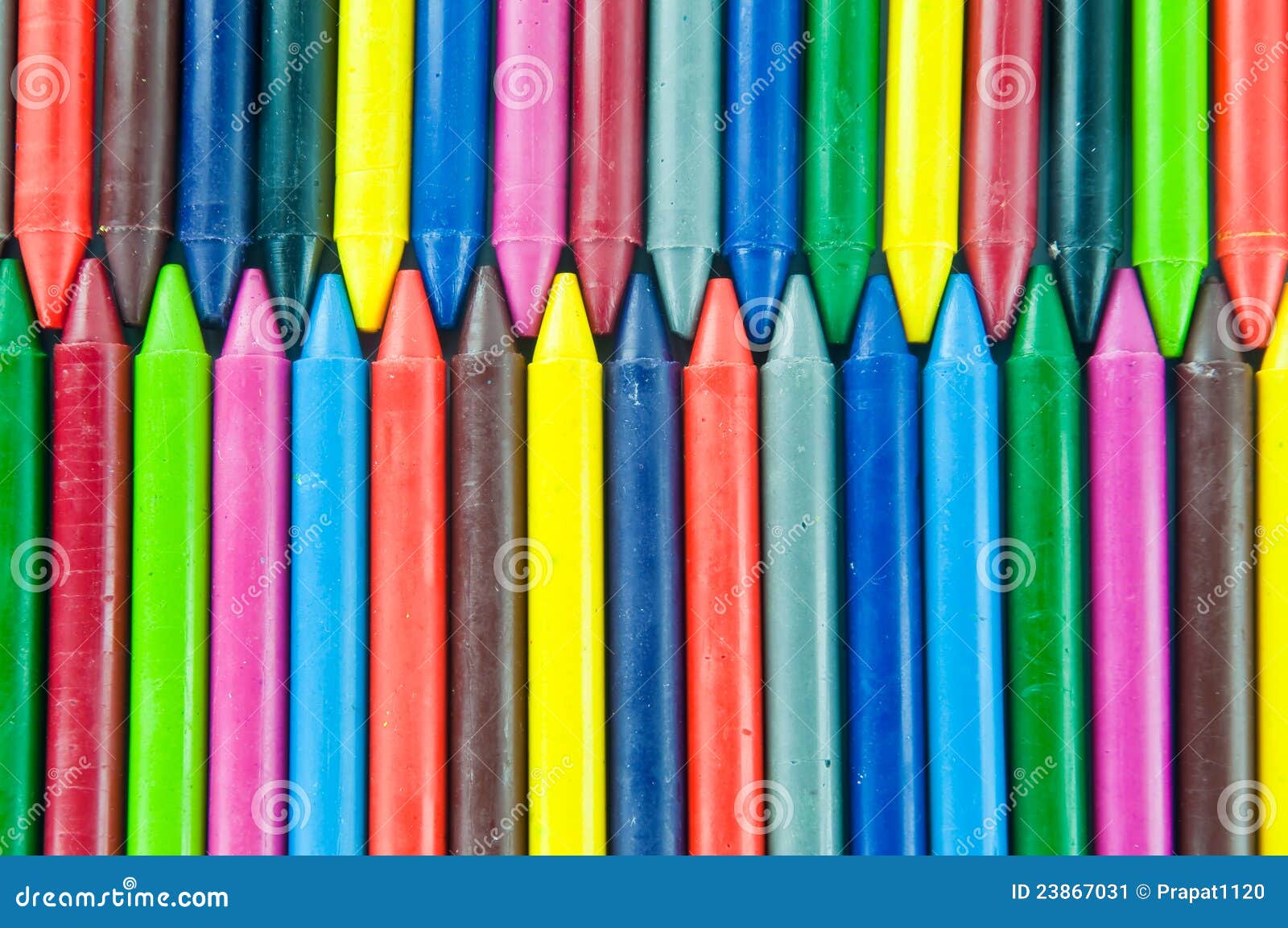 Wax crayons. stock image. Image of multi, green, brown - 23867031