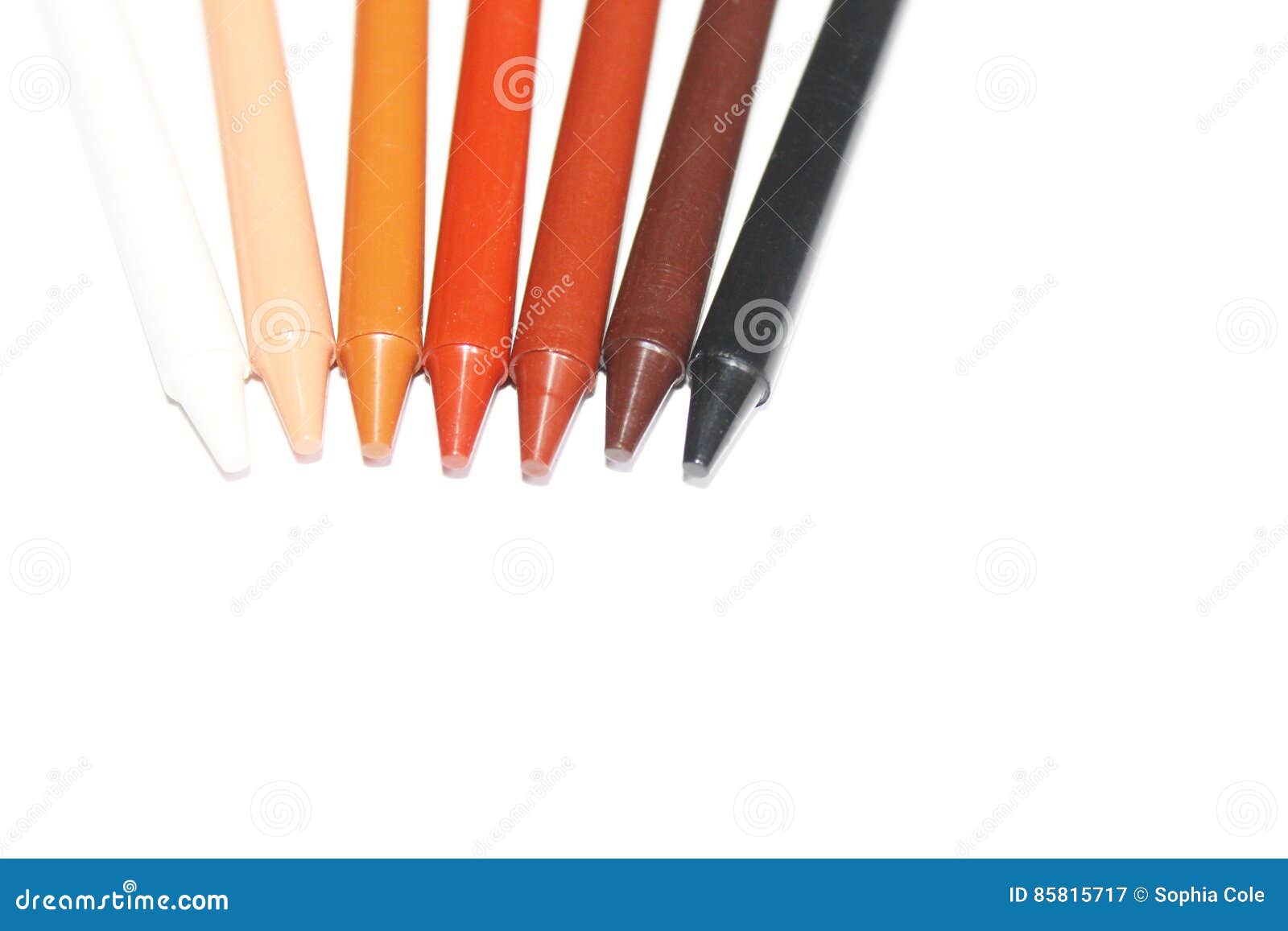 Wax crayons diversity stock image. Image of crayon, brown - 85815717