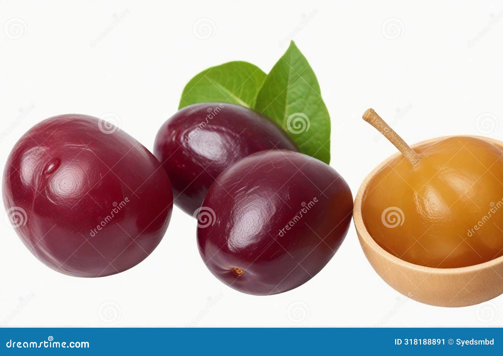 Wax Jambu, Herbal Medicine Isolated on White Background Stock ...