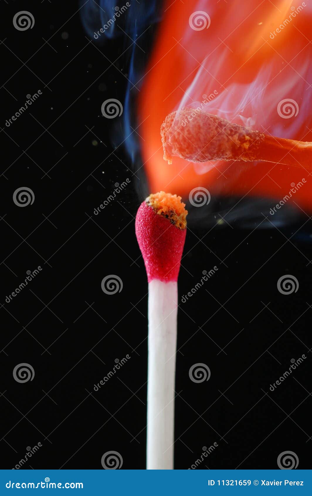 Wax match on fire stock image. Image of spooky, flash - 11321659