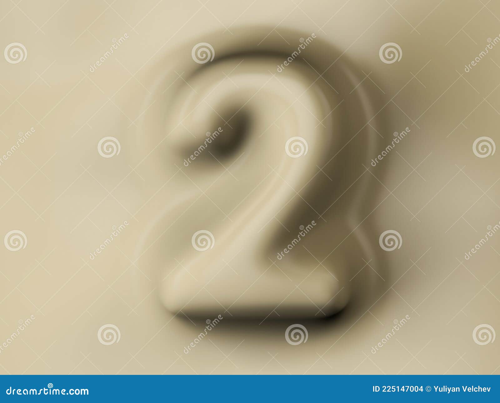 Wax number two stock illustration. Illustration of element - 225147004