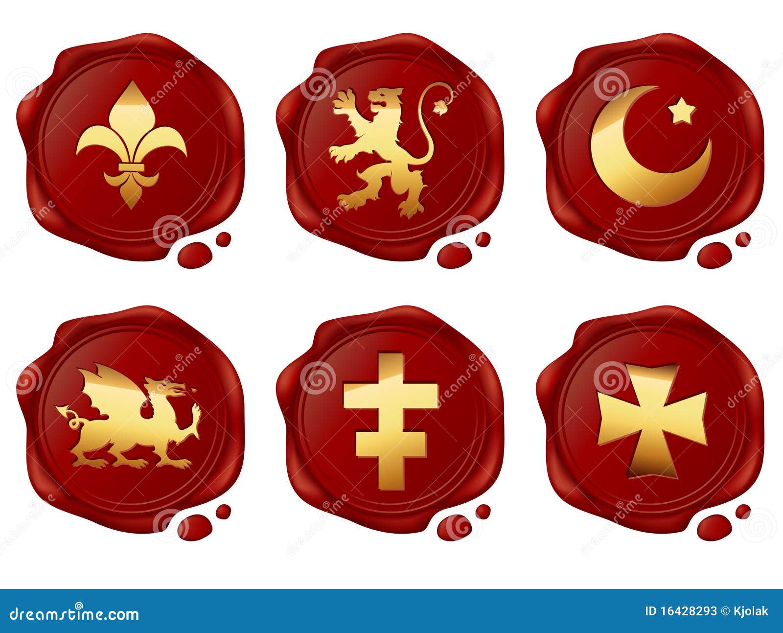 Wax seal stock vector. Illustration of seal, emblem, customer - 16428293