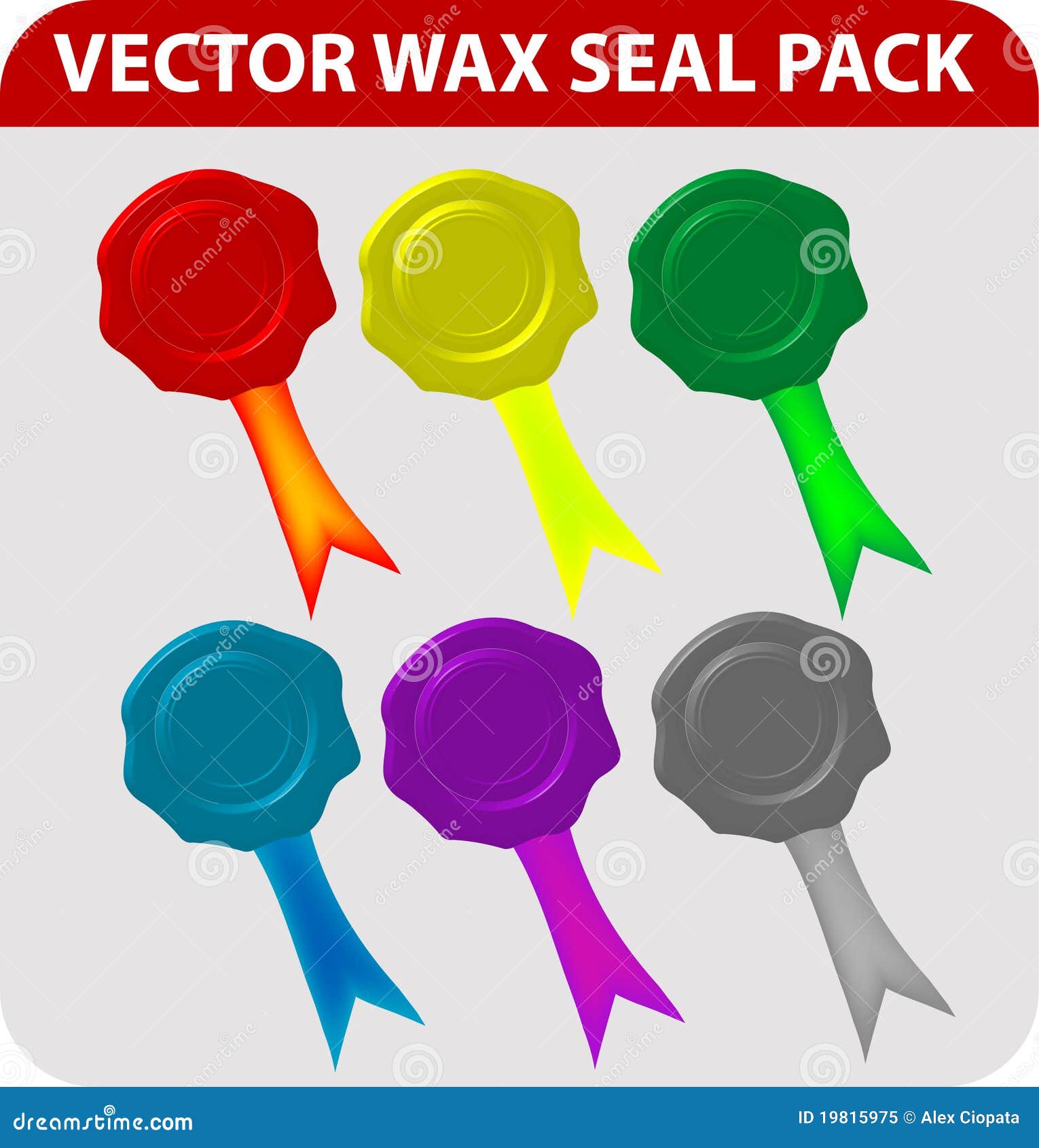 Wax seal stock vector. Illustration of postage, mail - 19815975