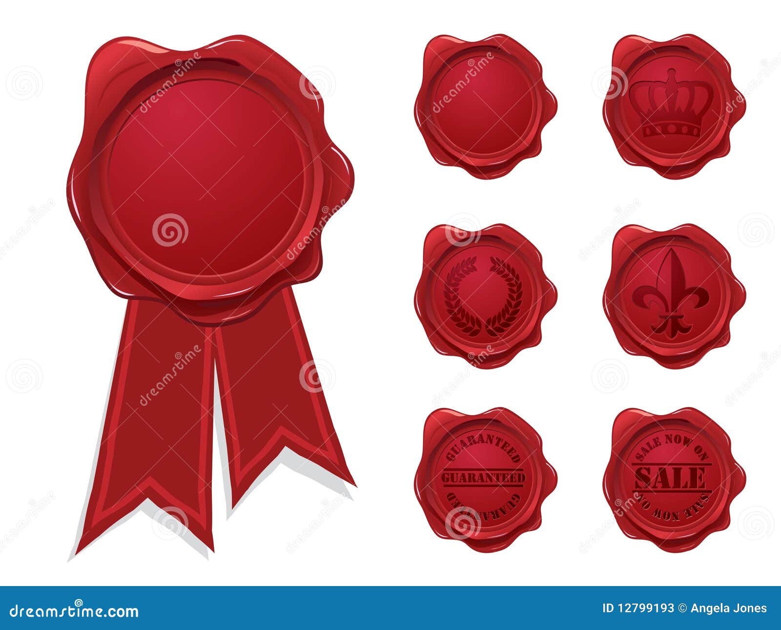Wax seal collection stock vector. Illustration of label - 12799193