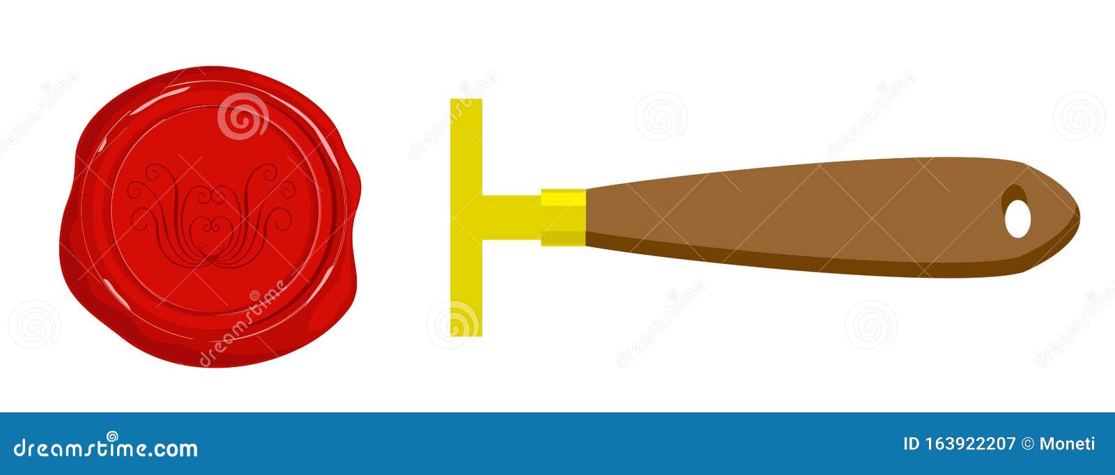 Wax Seal. Decorative Postage Stamp with the Image, Postal Wax or ...