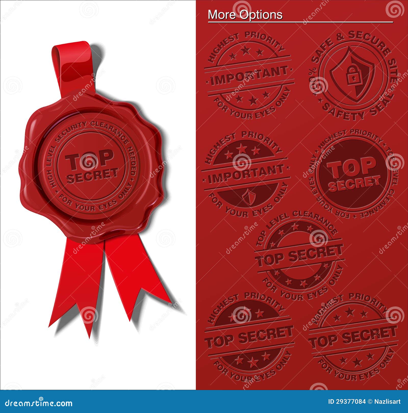 Wax Shield - Top Secret & Important Stock Vector - Illustration of ...