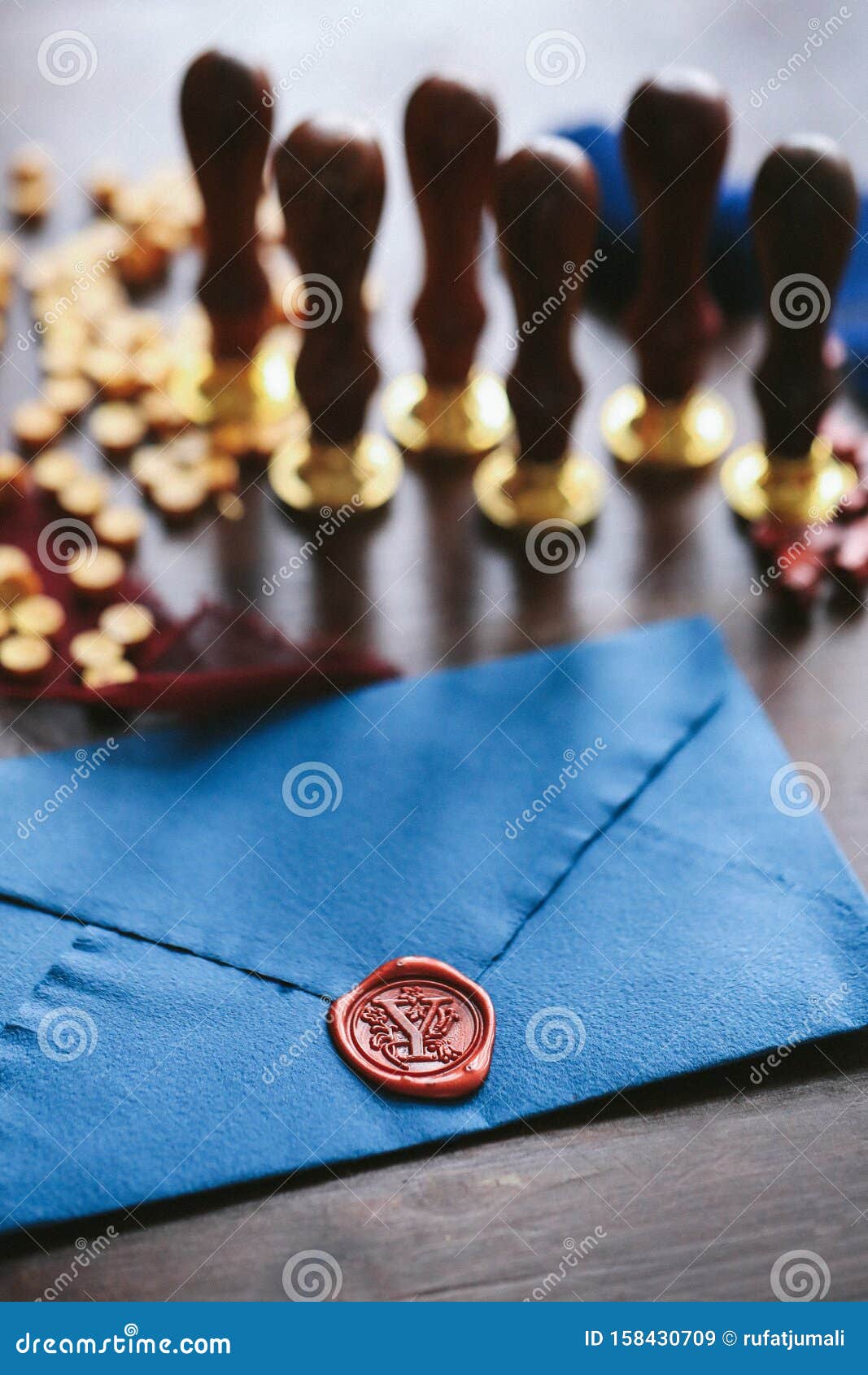 Wax stamp for mail stock image. Image of decorative - 158430709