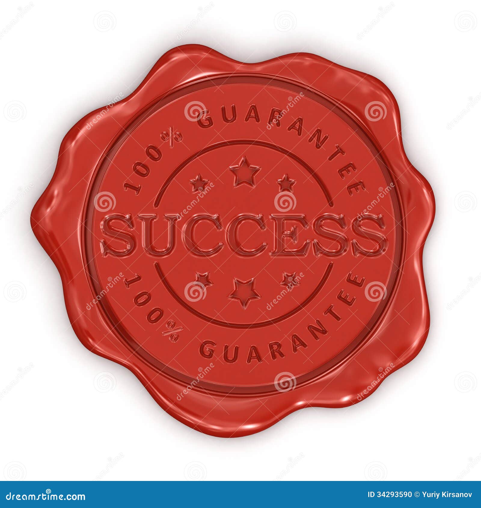 Wax Stamp Success (clipping Path Included) Stock Illustration ...