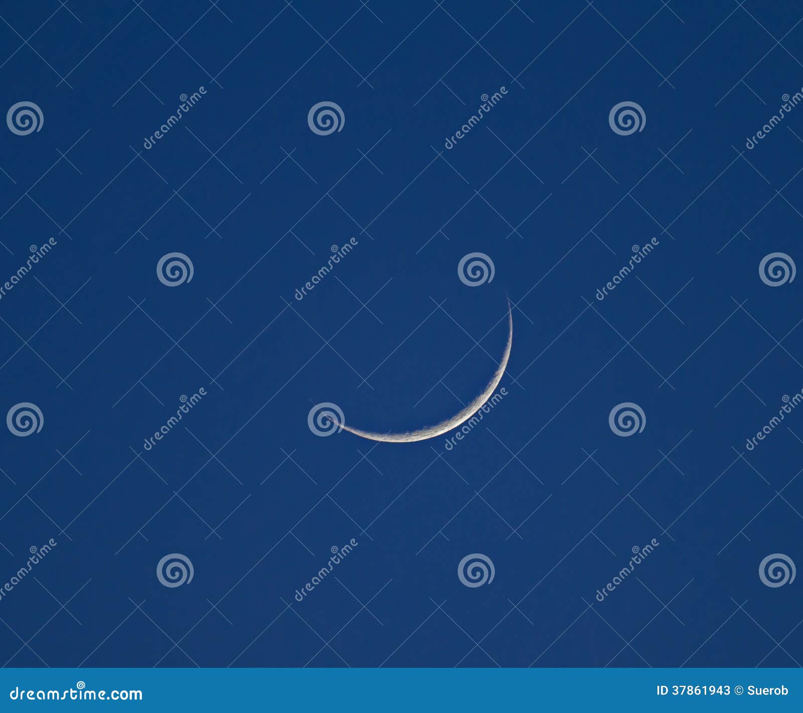 Waxing Crescent Moon stock image. Image of astronomy - 37861943
