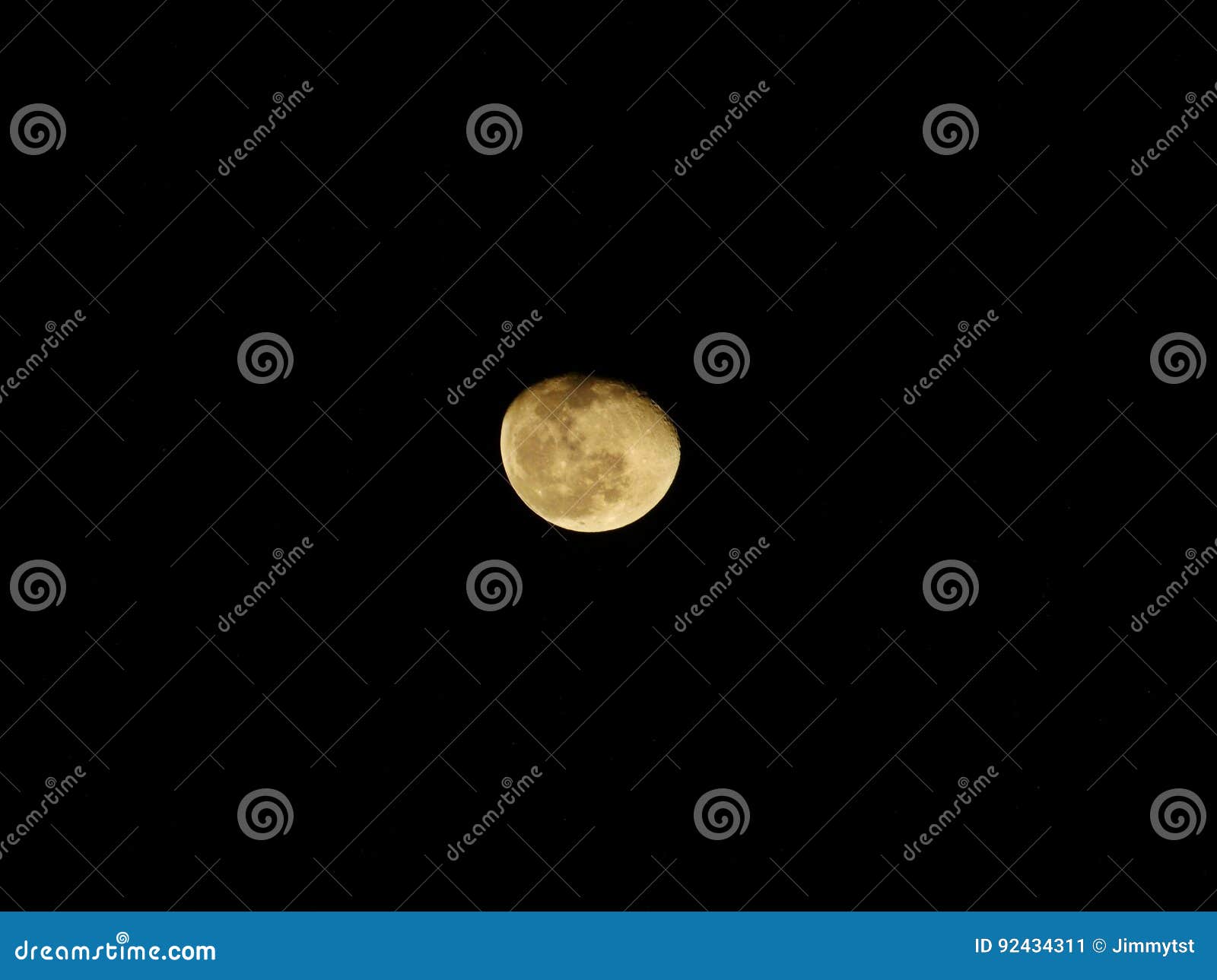 Waning full moon stock image. Image of lunar, quarter - 92434311