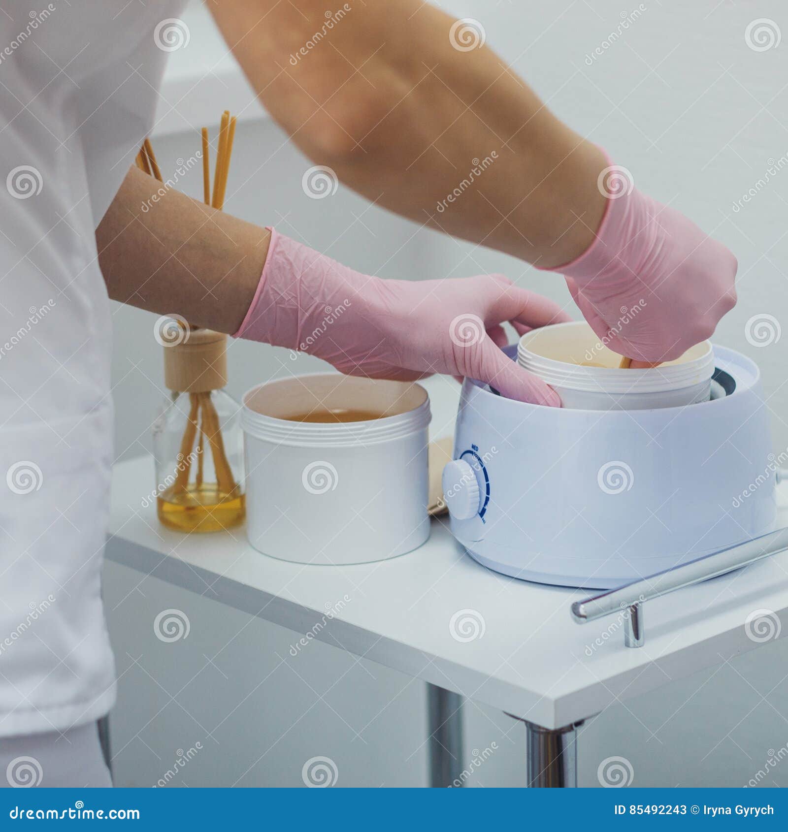 Waxing or Sugaring Epilation Stock Image - Image of waxing, salon: 85492243