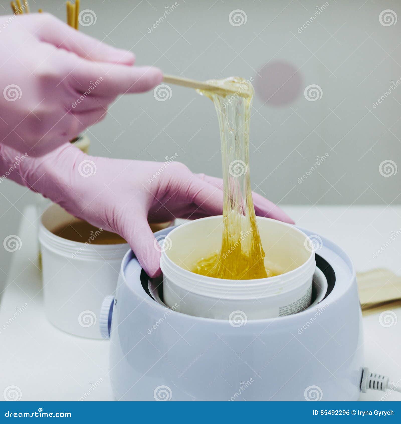 Waxing or Sugaring Epilation Stock Photo - Image of health, skin: 85492296