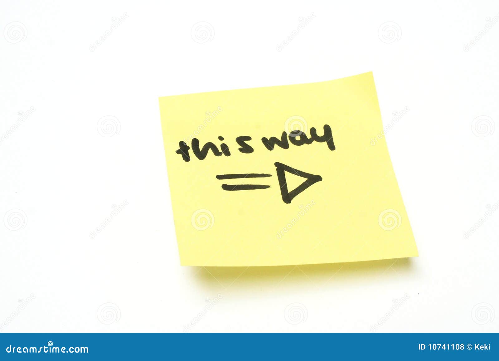 This way stock photo. Image of yellow, staionery, paper - 10741108