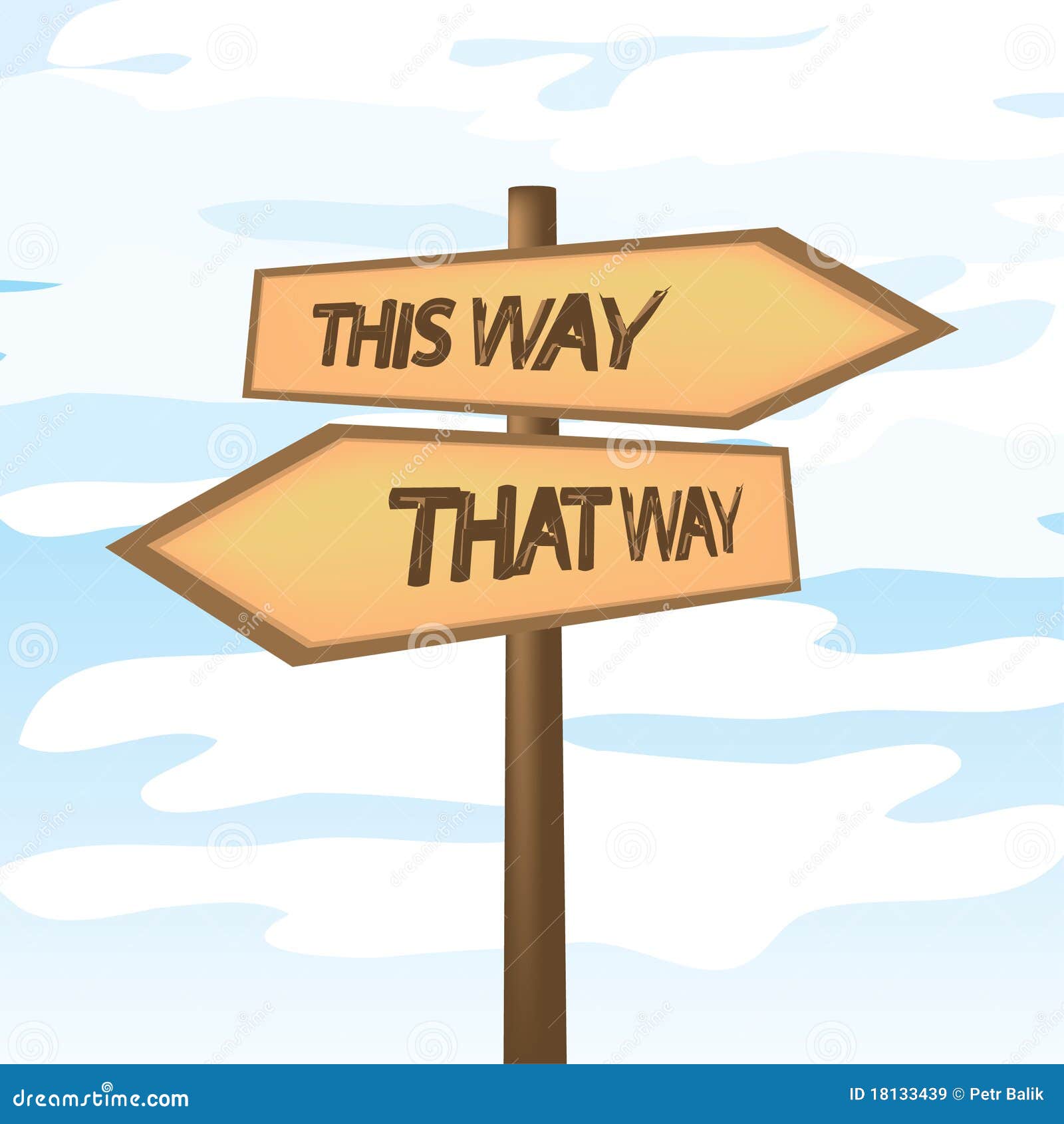 This way stock illustration. Illustration of frame, wood - 18133439