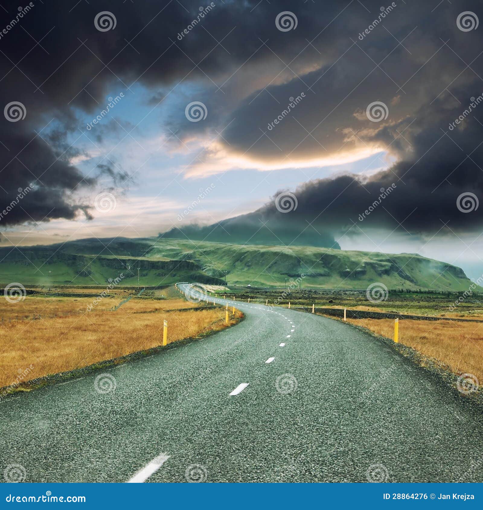 Way stock photo. Image of black, meteorology, road, clouds - 28864276