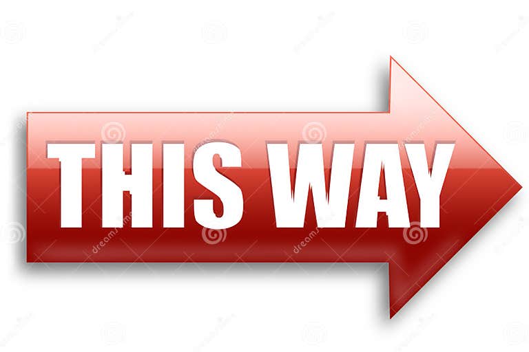 This way arrow stock illustration. Illustration of help - 10969089