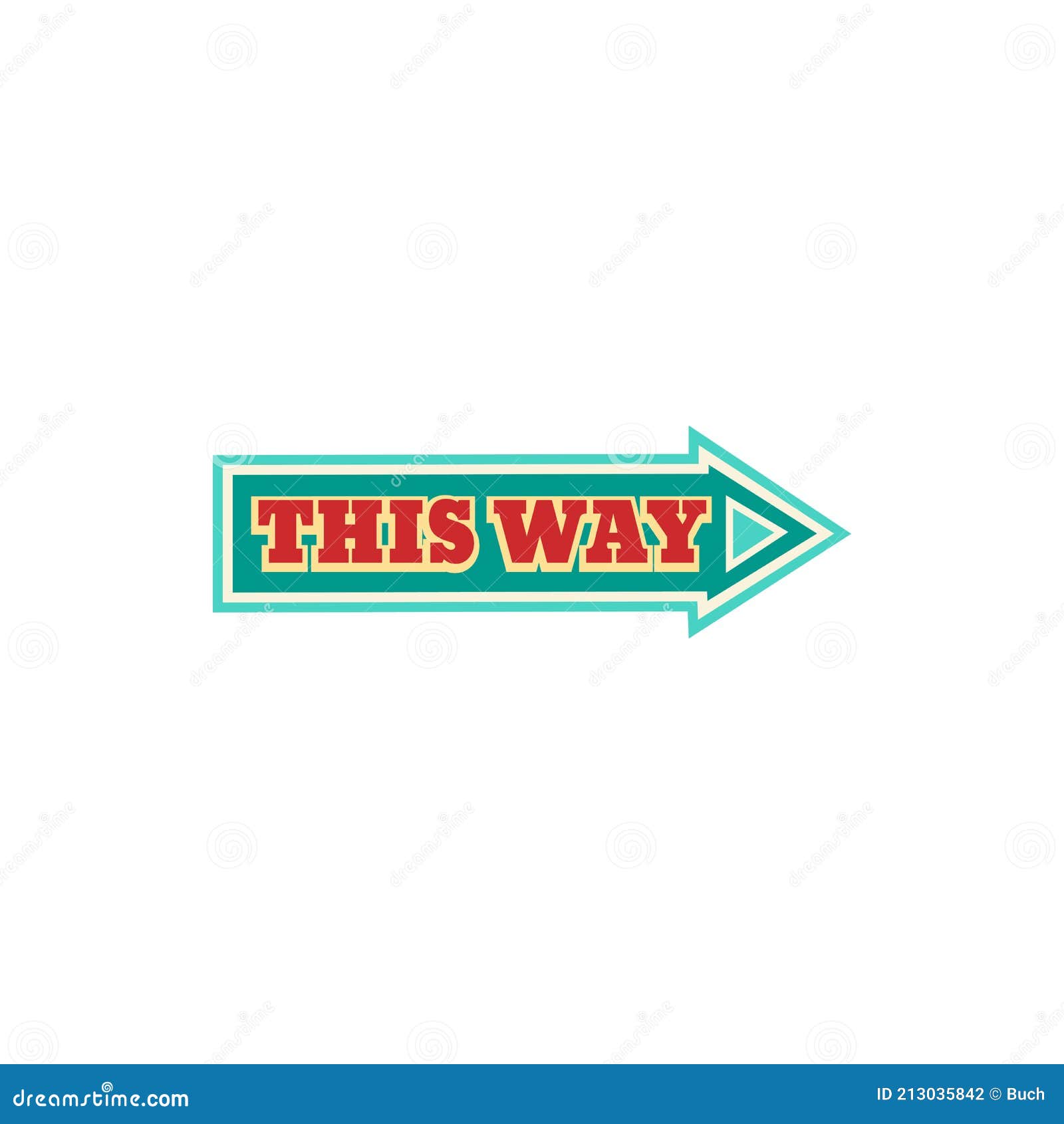 This Way Arrow Circus Pointer Pointing Sign Board Stock Vector ...