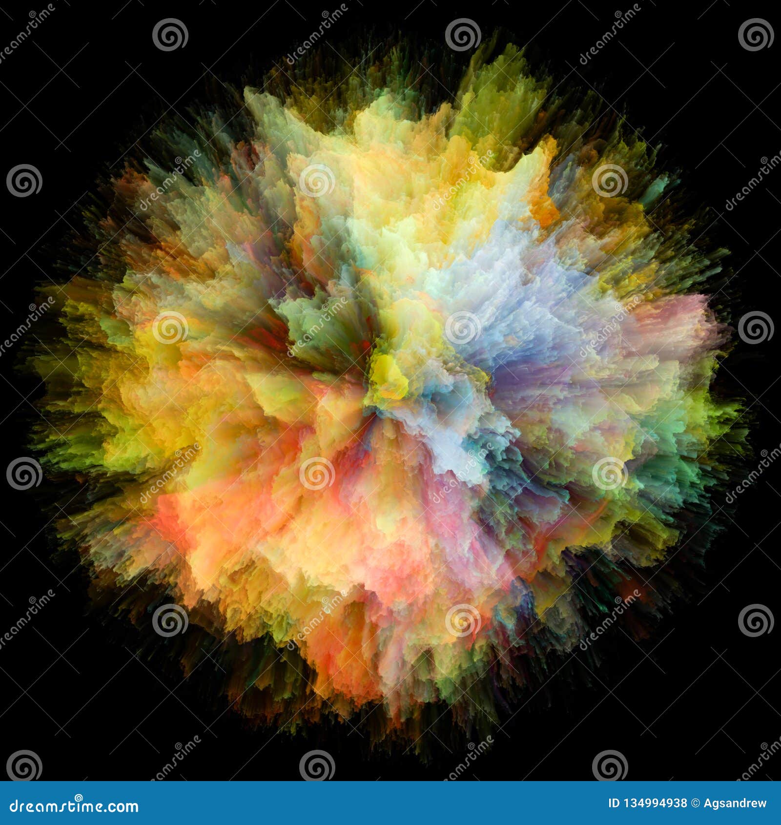Way of Color Splash Explosion Stock Illustration - Illustration of ...