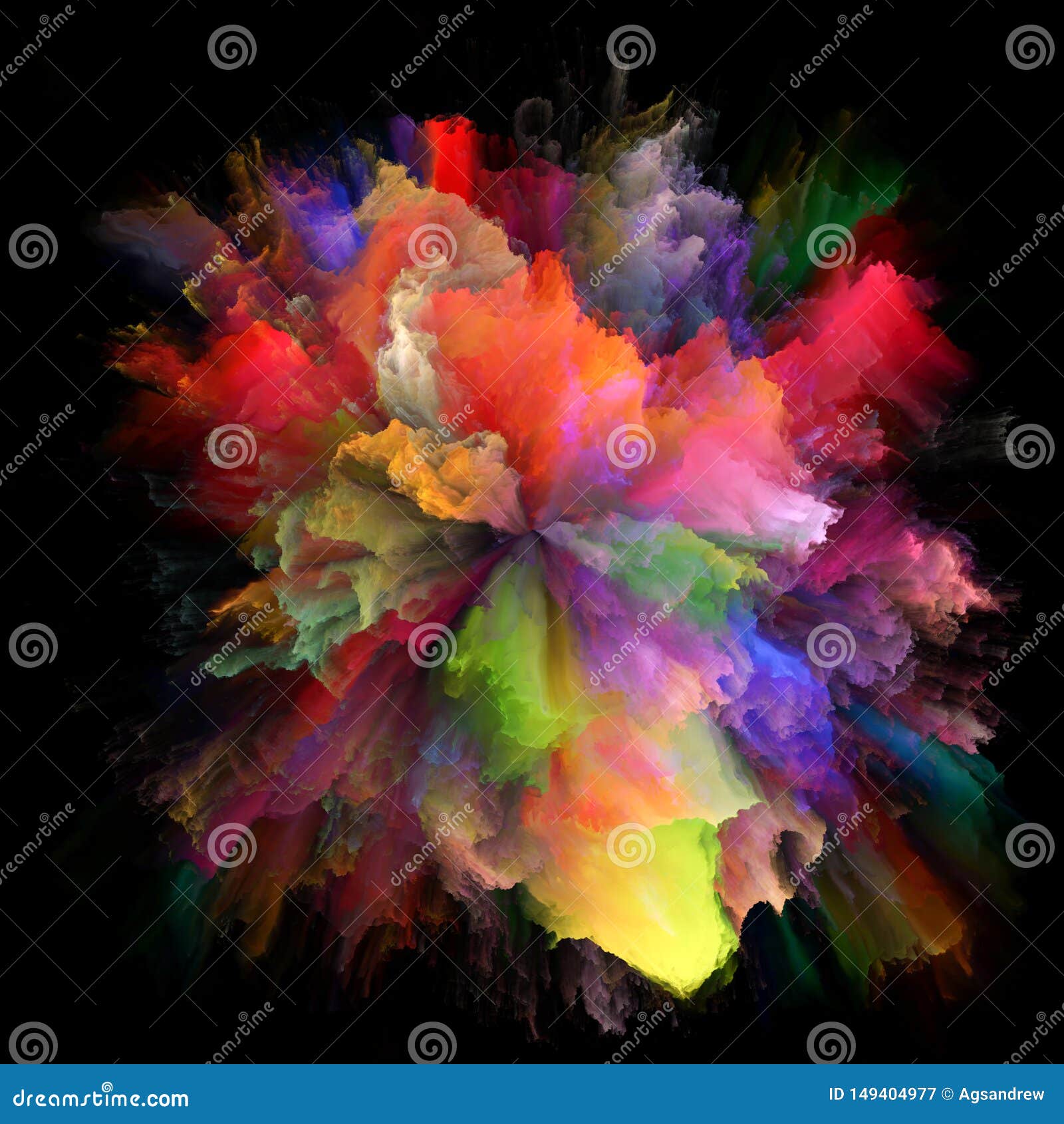 Way of Color Splash Explosion Stock Illustration - Illustration of ...