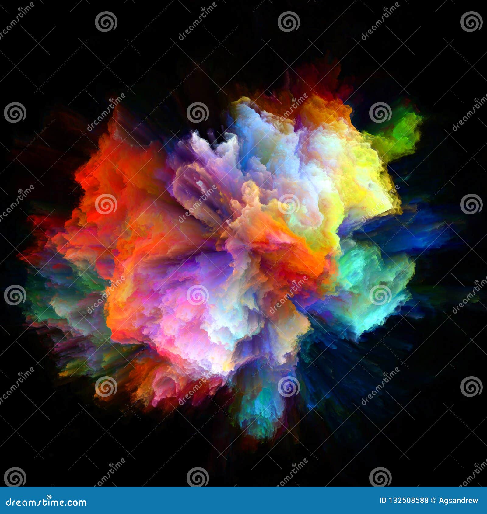 Way of Color Splash Explosion Stock Illustration - Illustration of ...