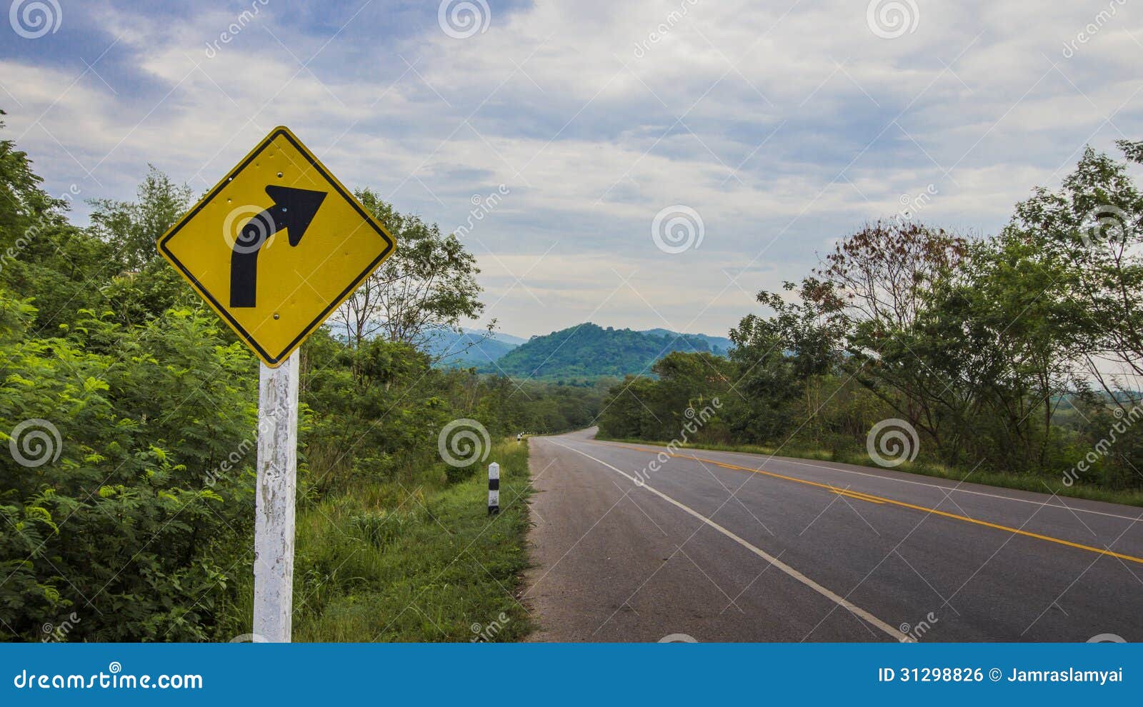 Way Curve stock photo. Image of speedway, cloudy, journey - 31298826