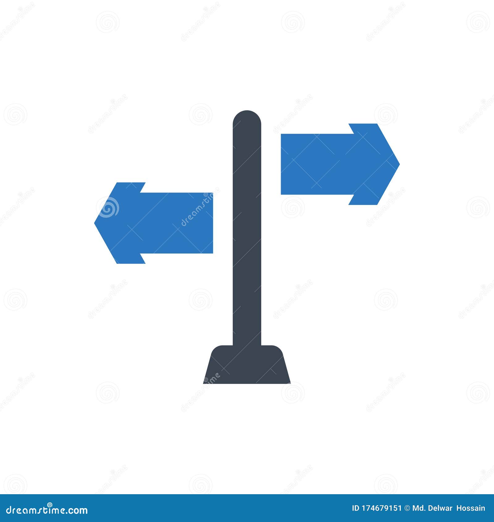 Way direction icon stock vector. Illustration of ways - 174679151