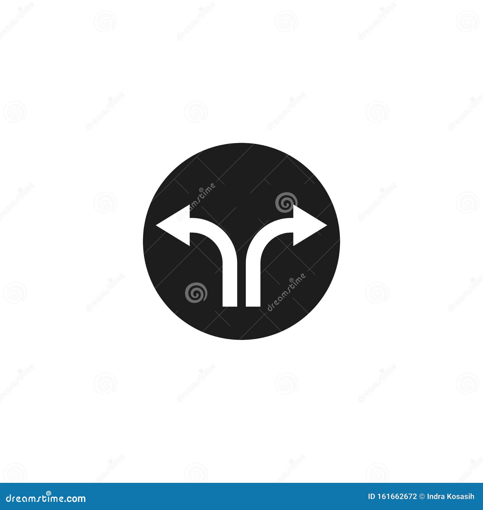 Way Direction Sign Vector Icon Illustration Stock Vector - Illustration ...