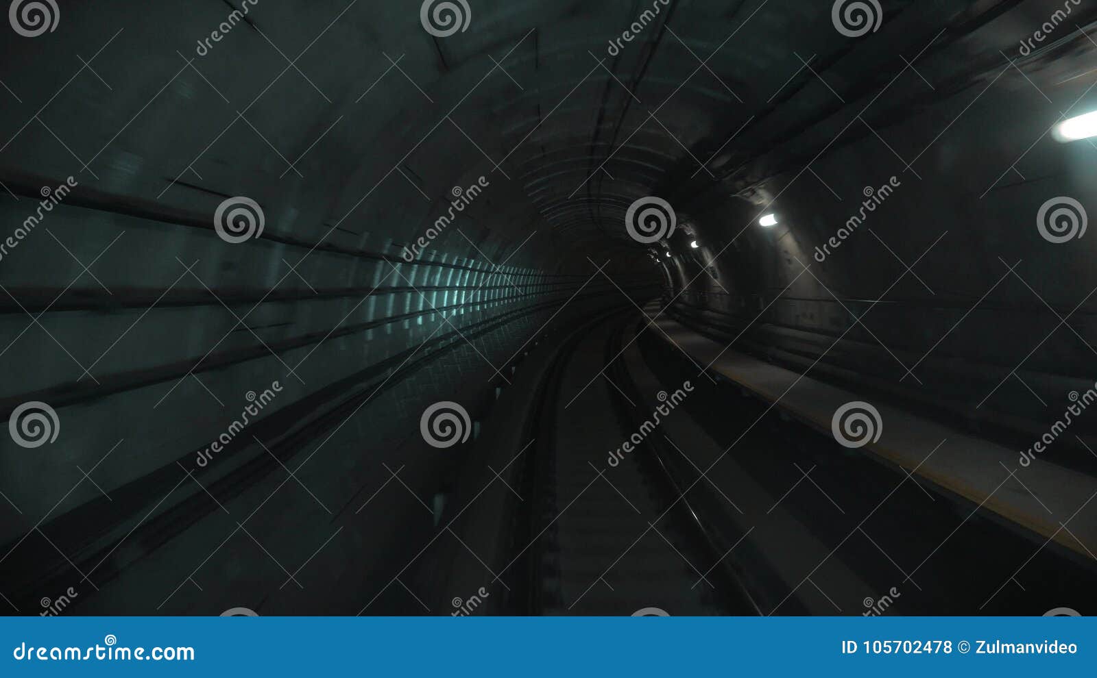 Way of Fast Underground Train in a Tunnel of the City Stock Photo ...