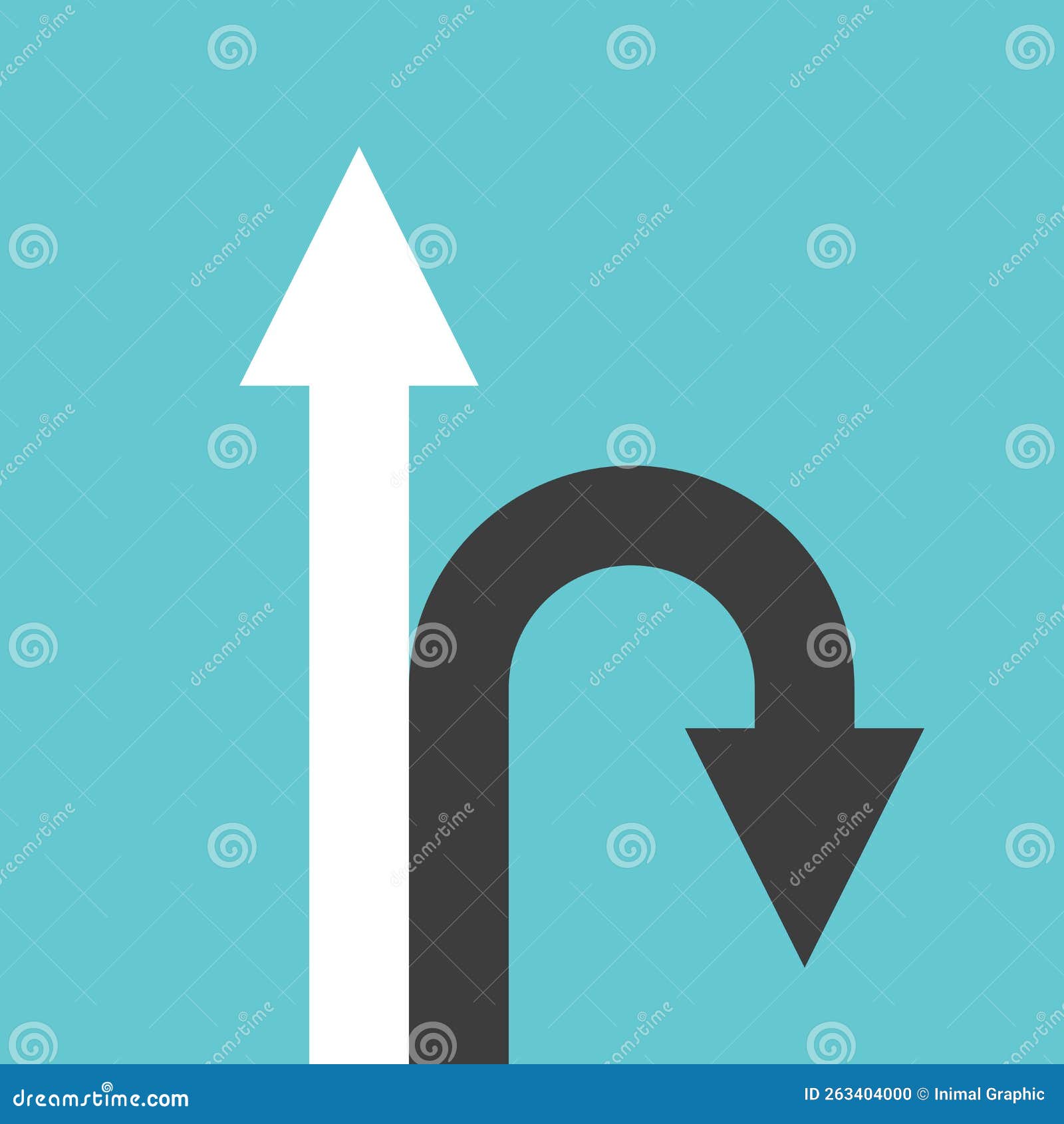 Way Forward, Backward Concept Stock Vector - Illustration of fail ...