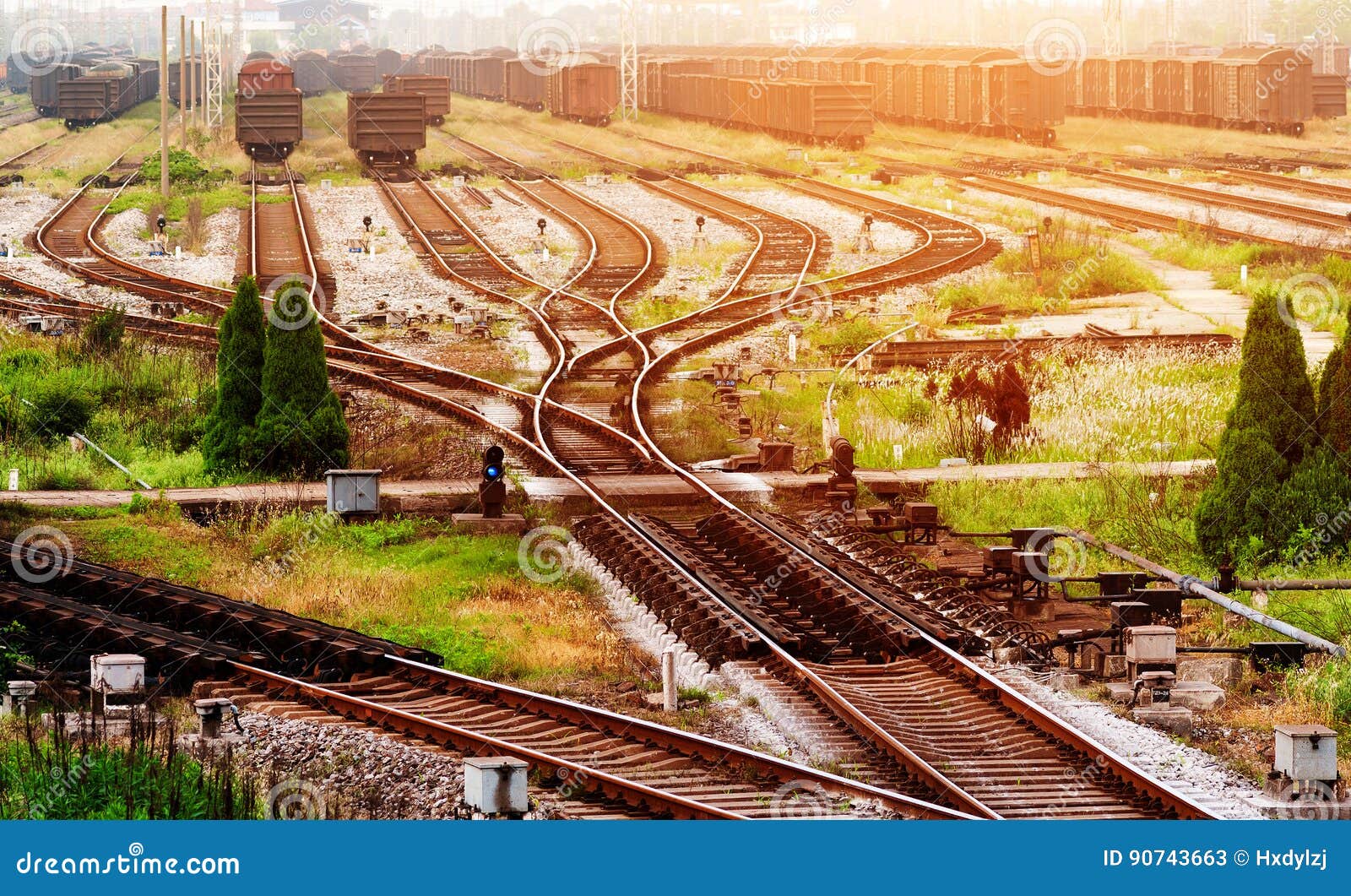 The way forward railway stock image. Image of crossroad - 90743663