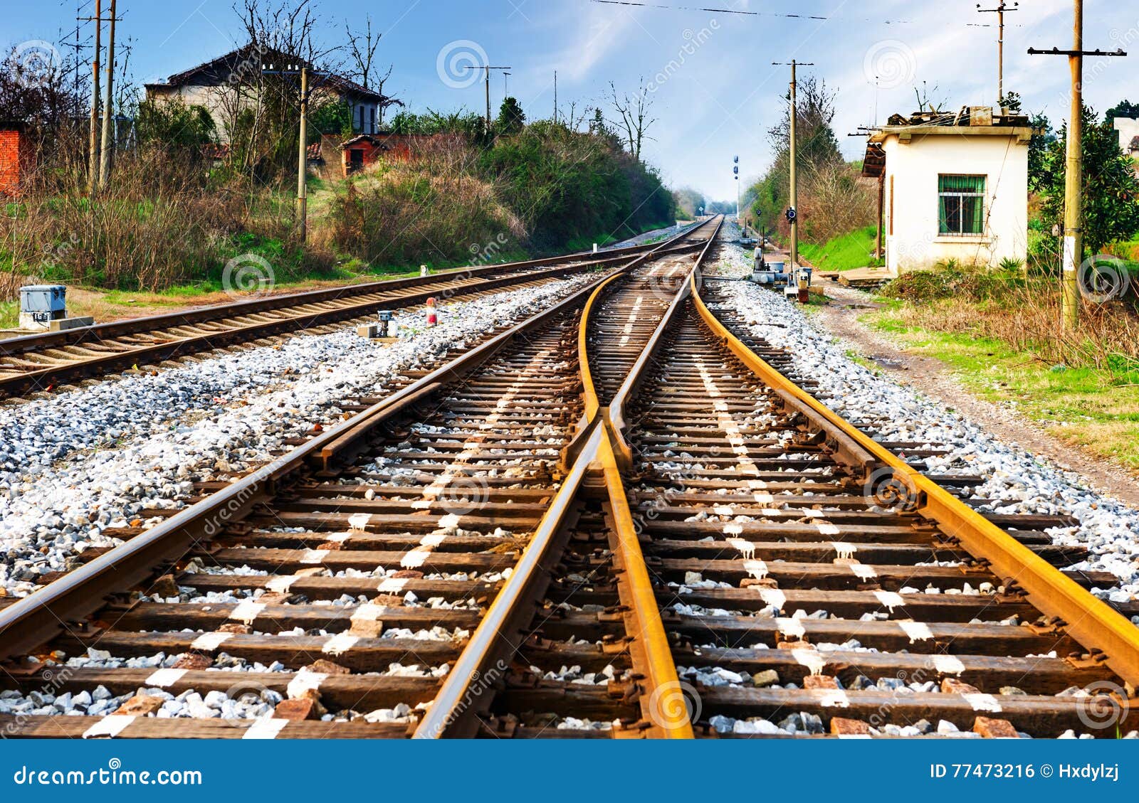 The Way Forward Railway in the China Stock Photo - Image of directional ...