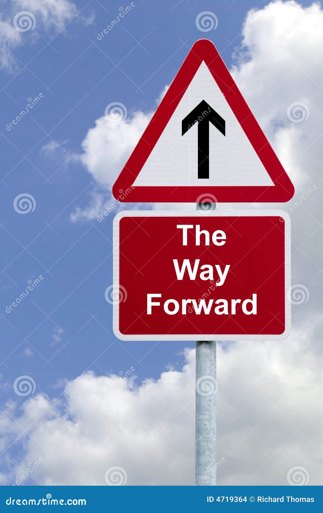 The Way Forward Sign in the Sky Stock Photo - Image of message, signal ...