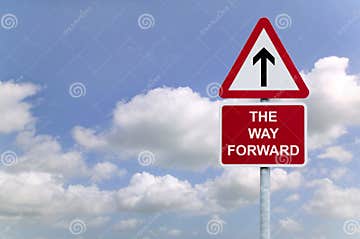 The Way Forward Signpost in the Sky Stock Image - Image of forward ...