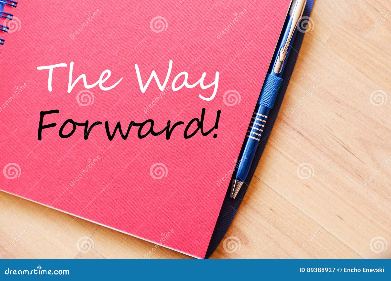 The Way Forward Write on Notebook Stock Illustration - Illustration of ...