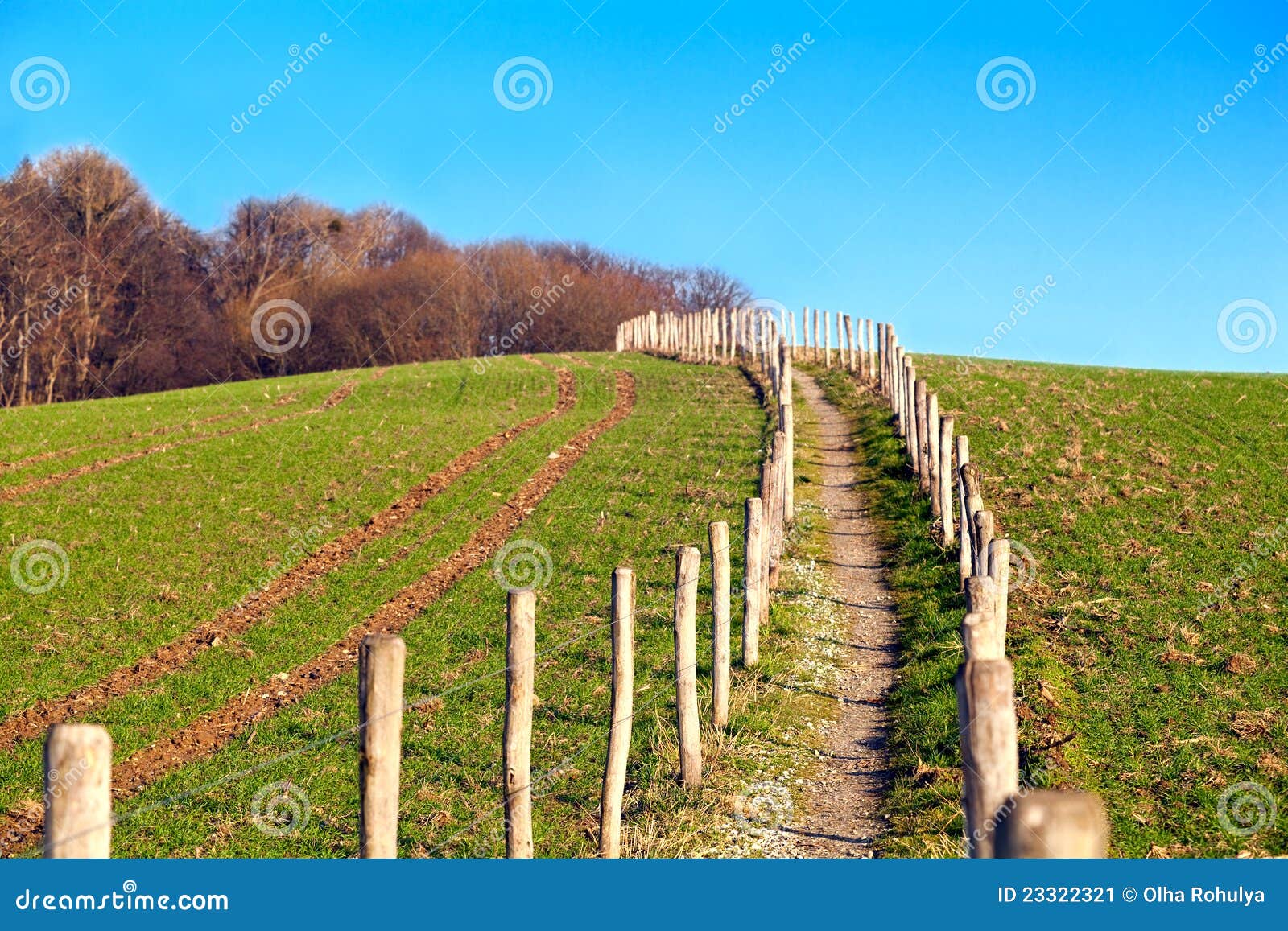 Way on the hill stock image. Image of nature, beauty - 23322321