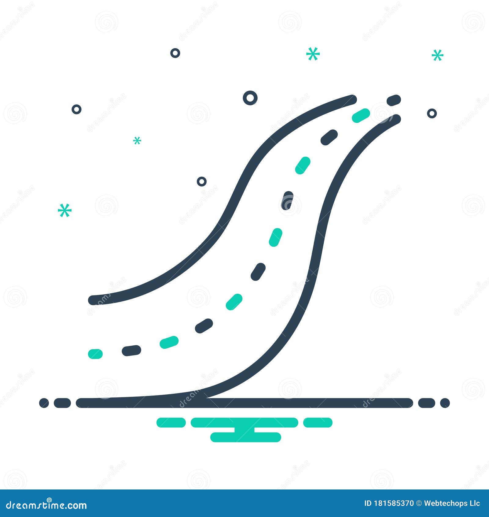 Mix Icon for Way, Navigation and Road Stock Vector - Illustration of ...