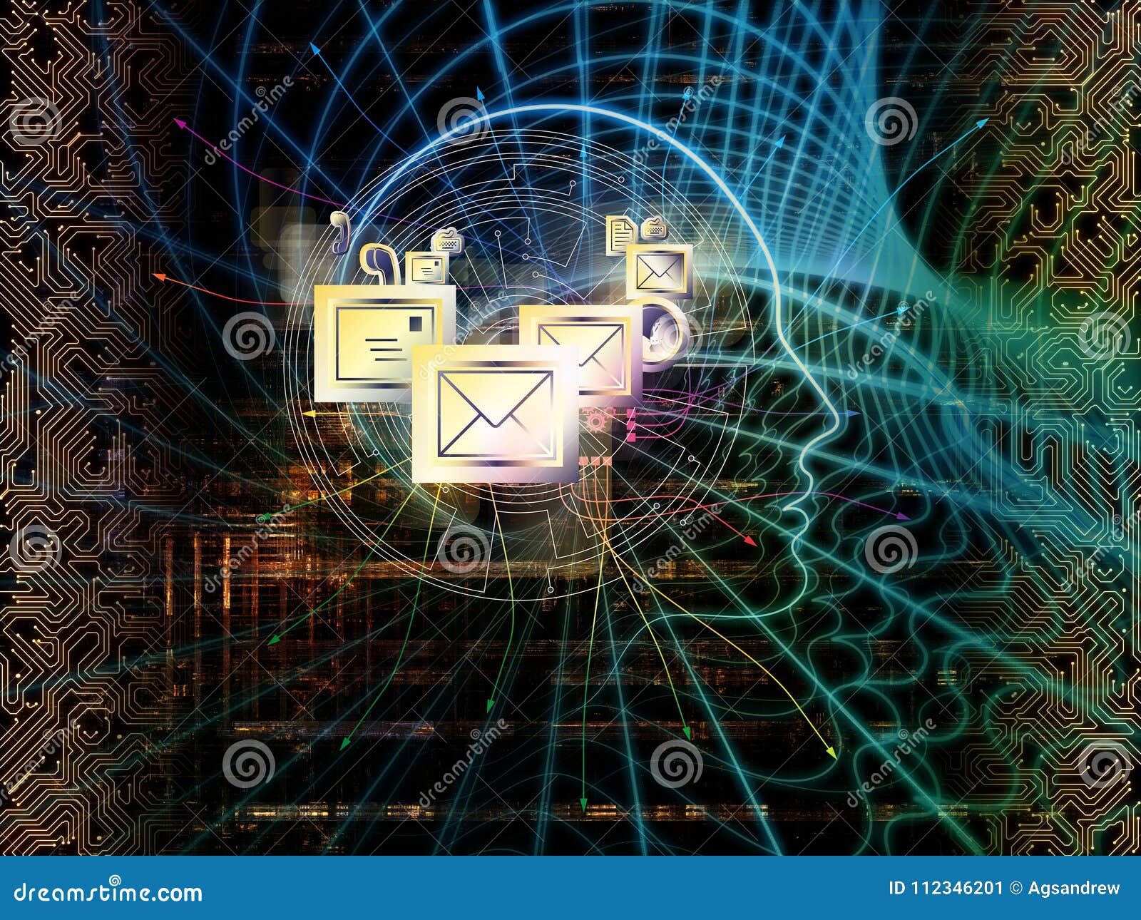 Way of Machine Consciousness Stock Illustration - Illustration of ...