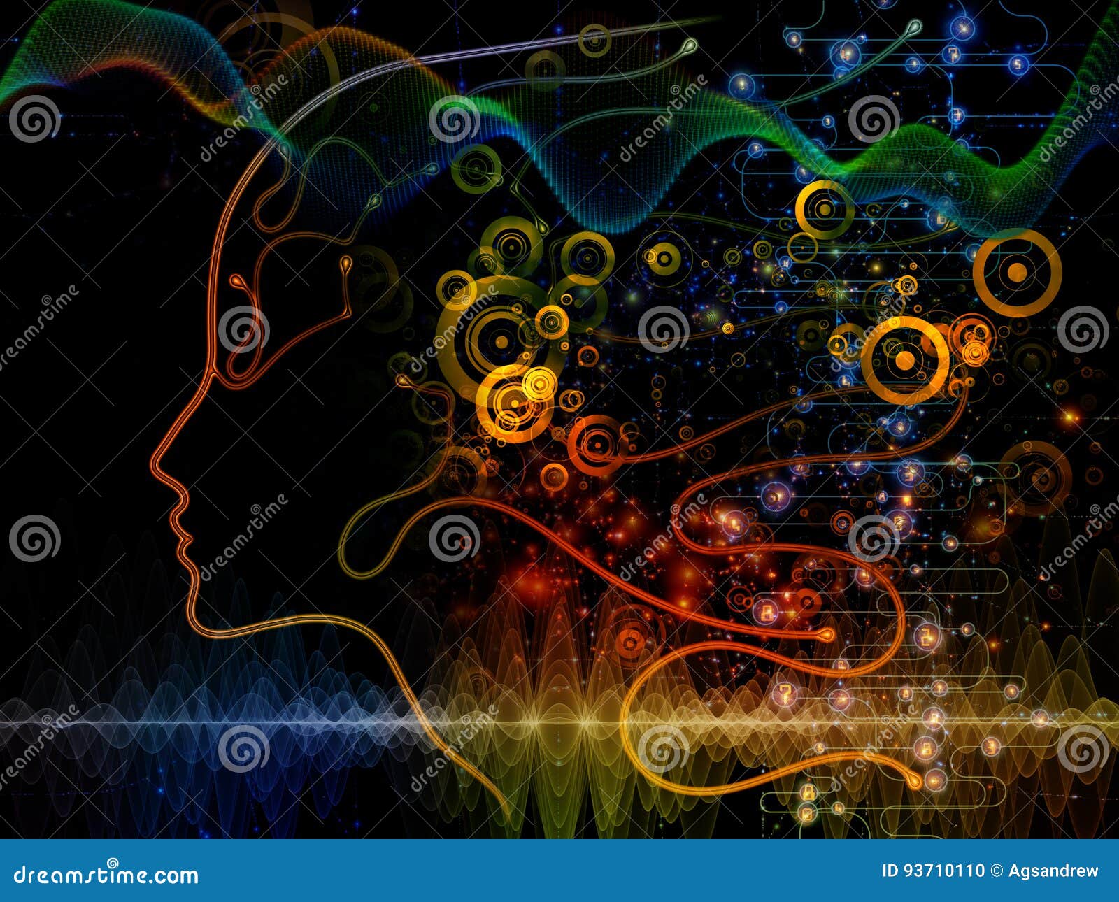 Way of Machine Consciousness Stock Illustration - Illustration of ...